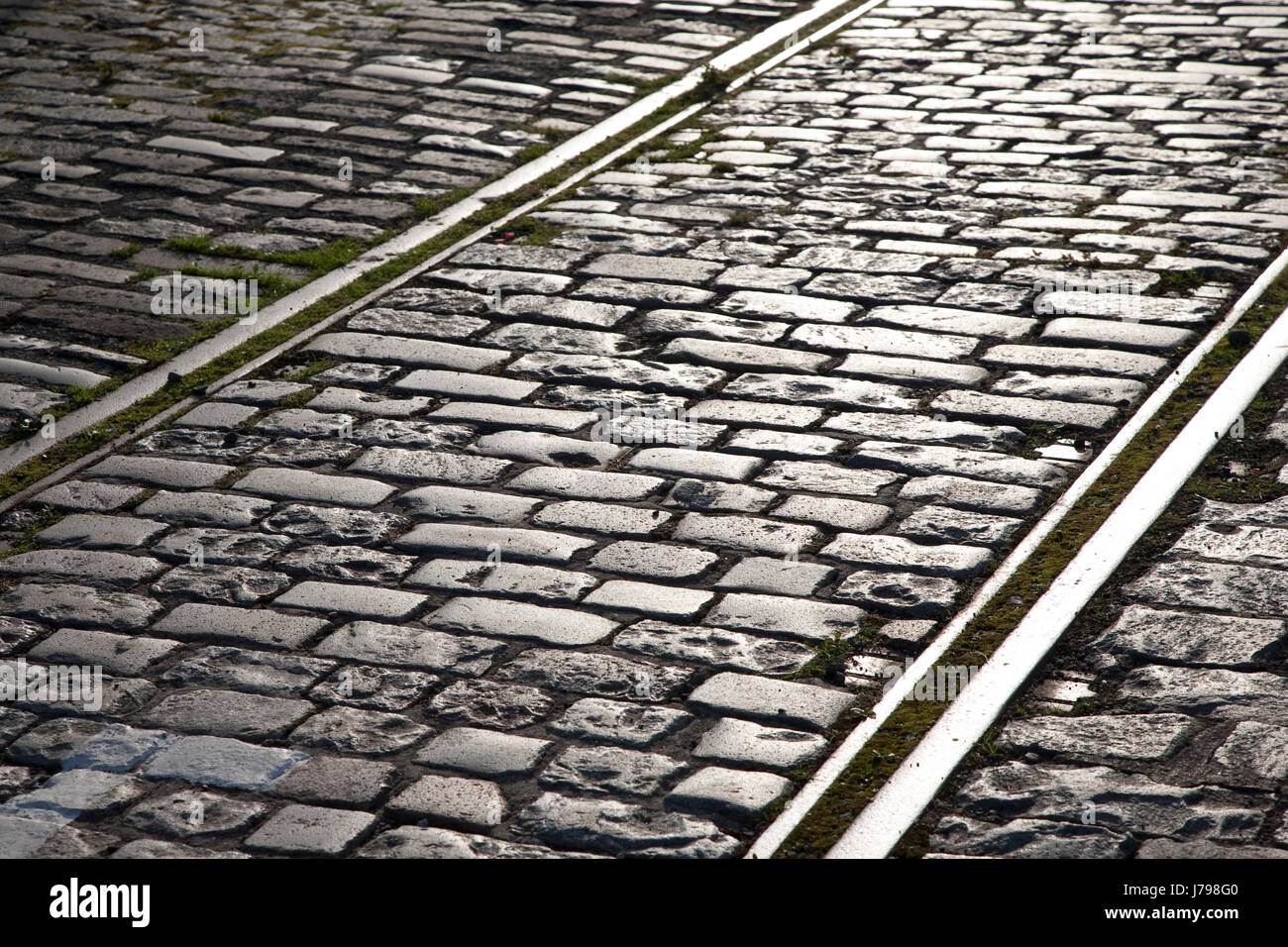 travel tram track railway tram cobble stone railroad transport rail ...