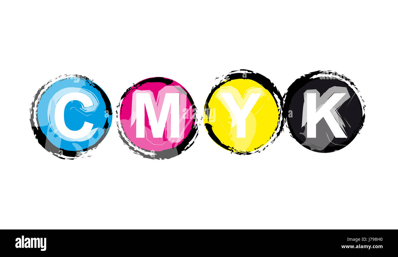 Abstract cmyk color circles hi-res stock photography and images - Alamy