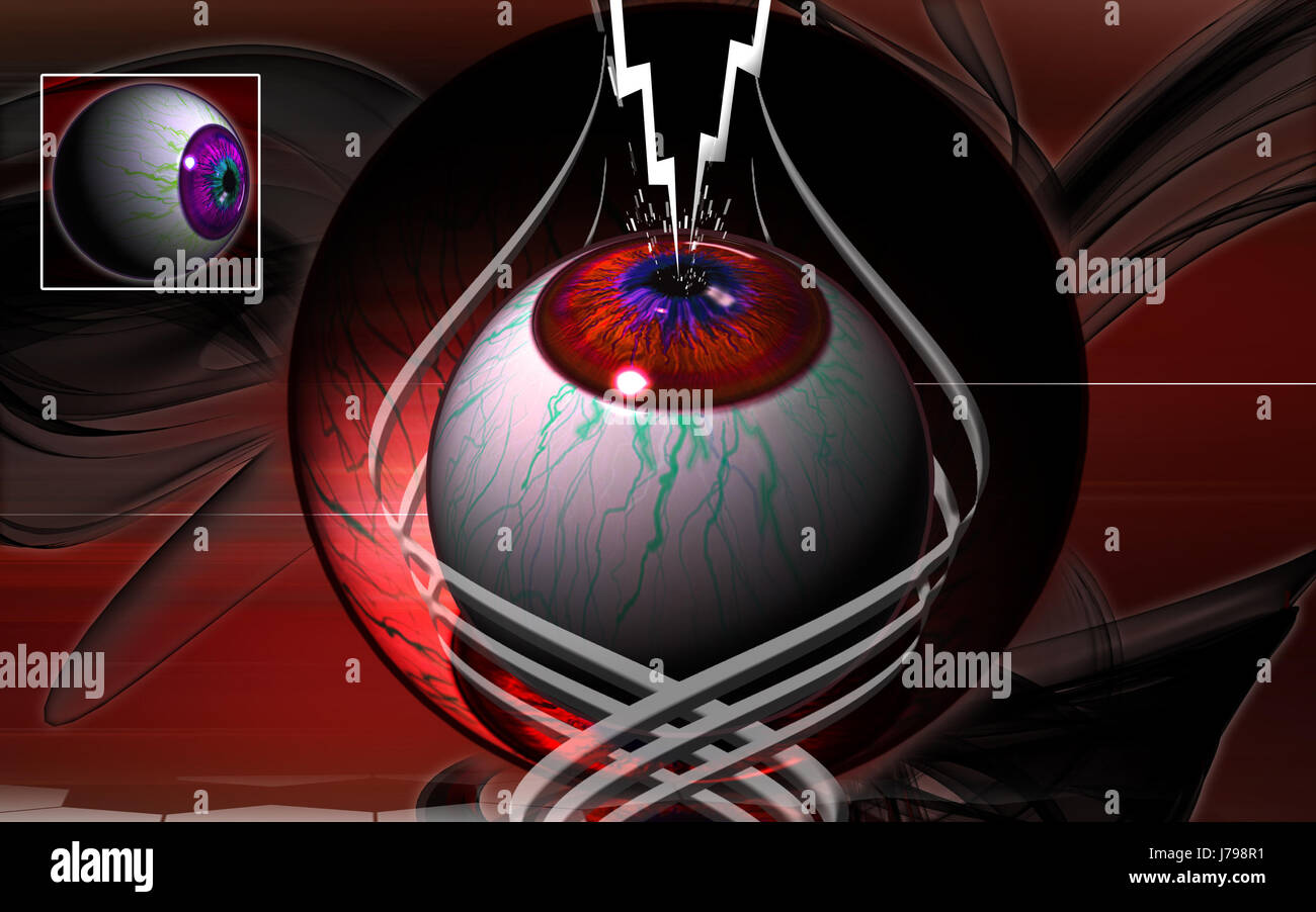 education medicinally medical graphics colour science eye organ Stock ...