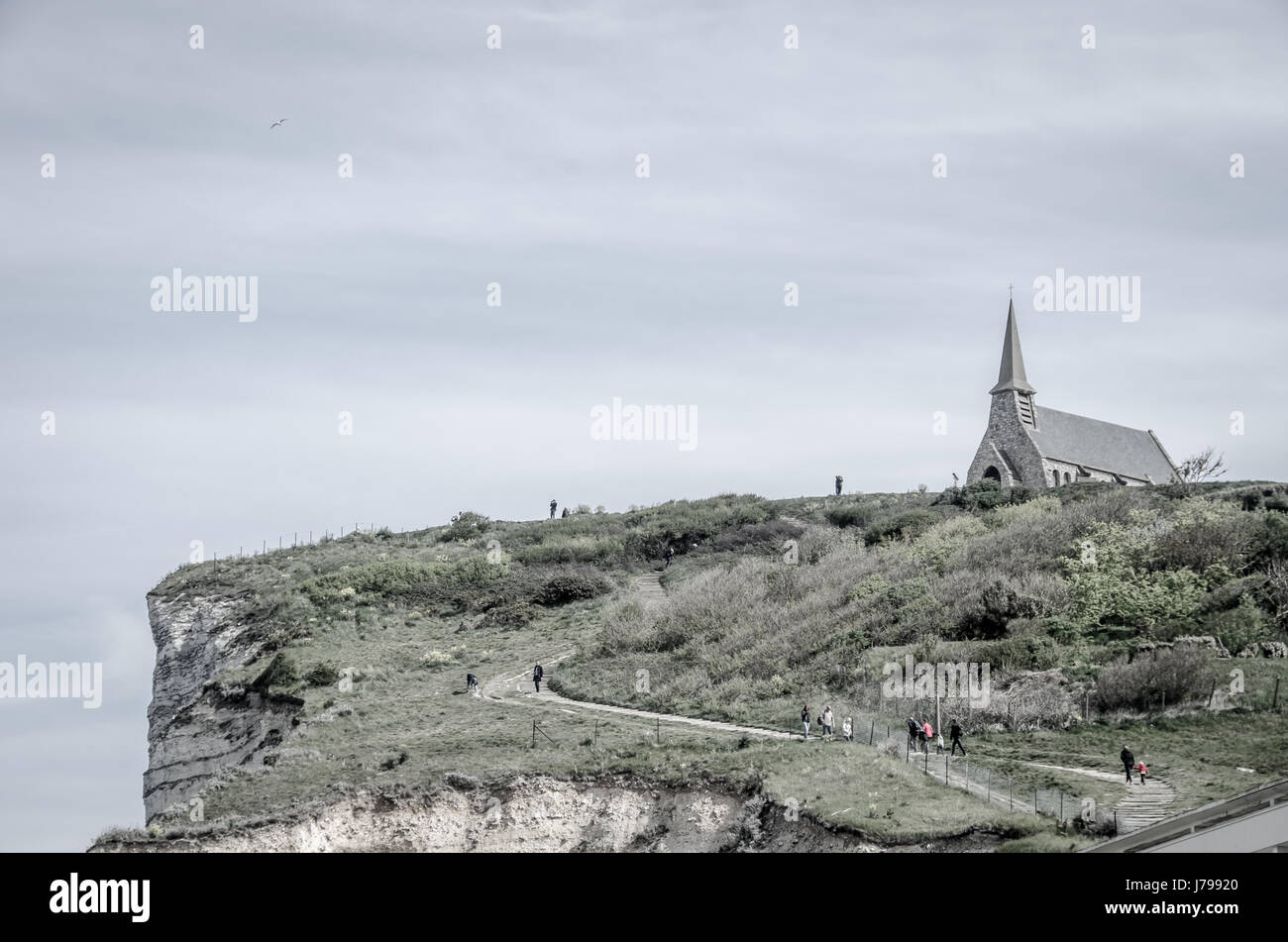 Church at the top of a cliff Stock Photo - Alamy