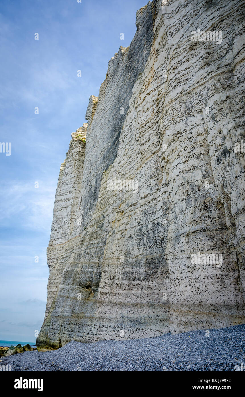 Cliffs at the coast of Normandy France. viewed from below Stock Photo ...