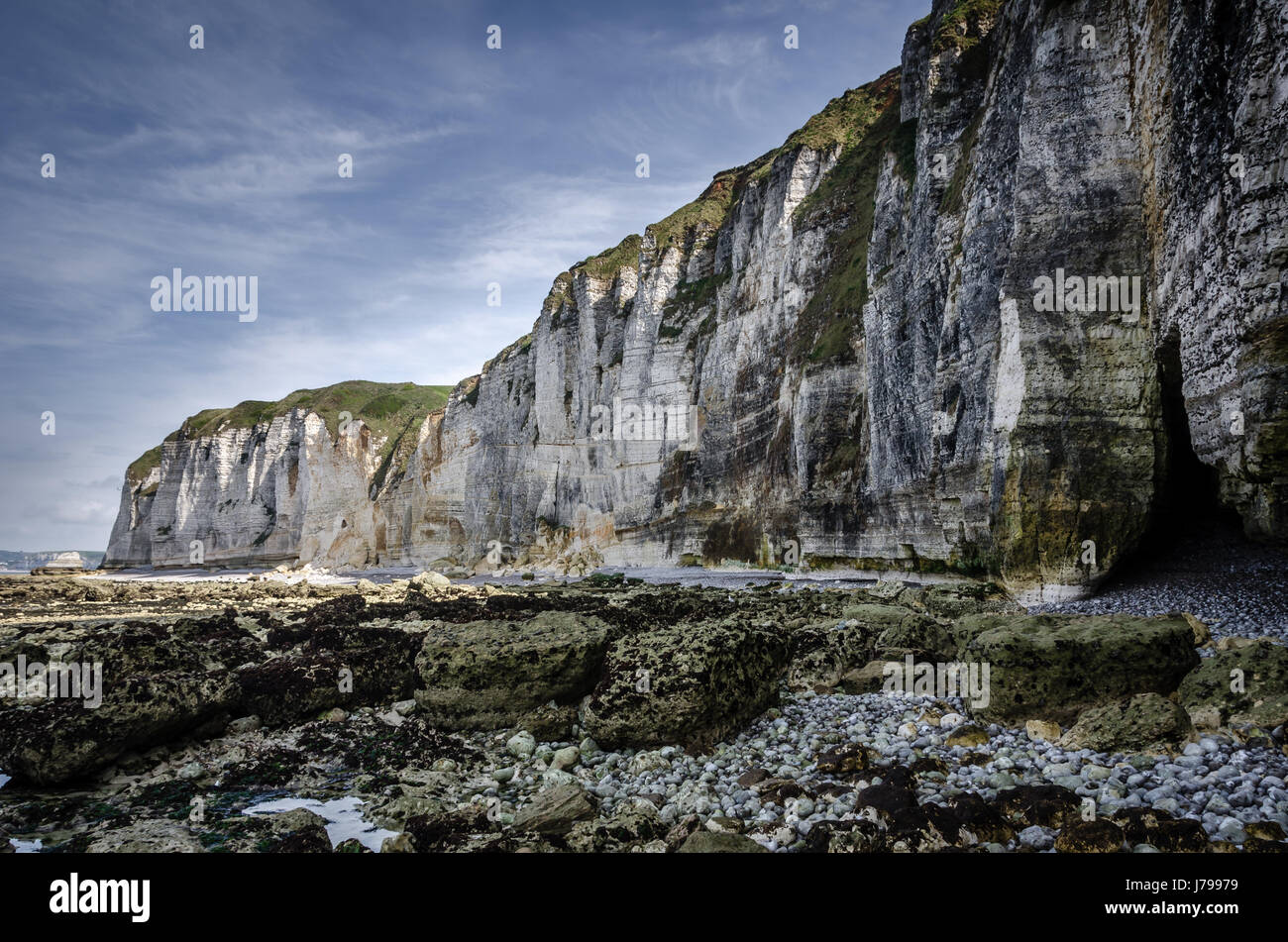 Coast of Normandy cliffs Stock Photo - Alamy