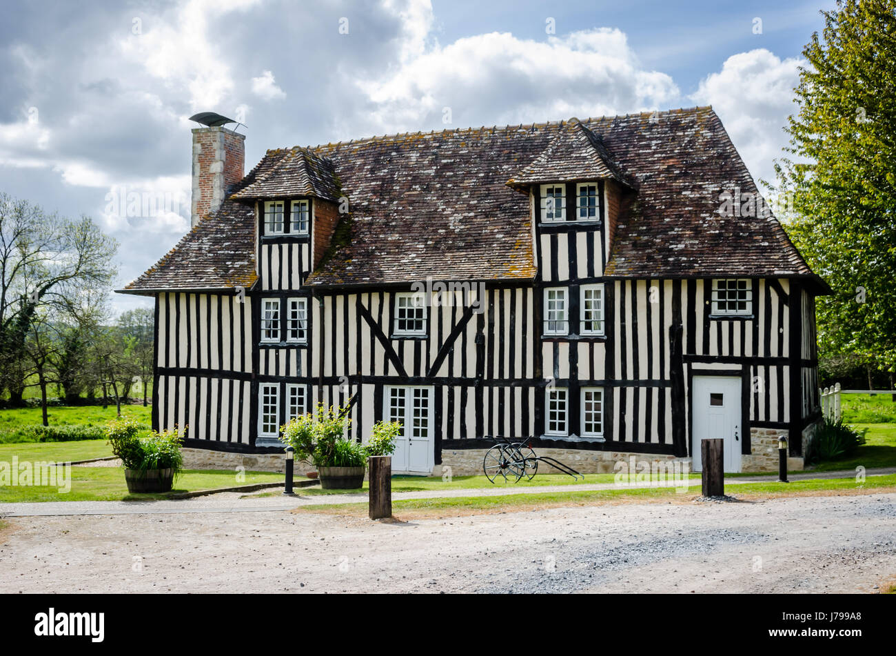 Old France Timber House Stock Photo - Alamy