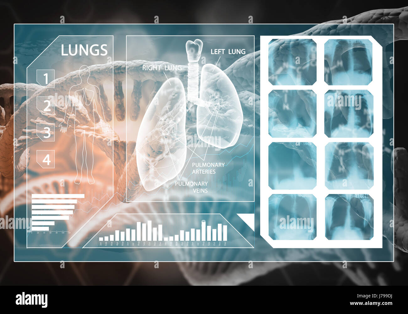 Medicine user interface Stock Photo - Alamy