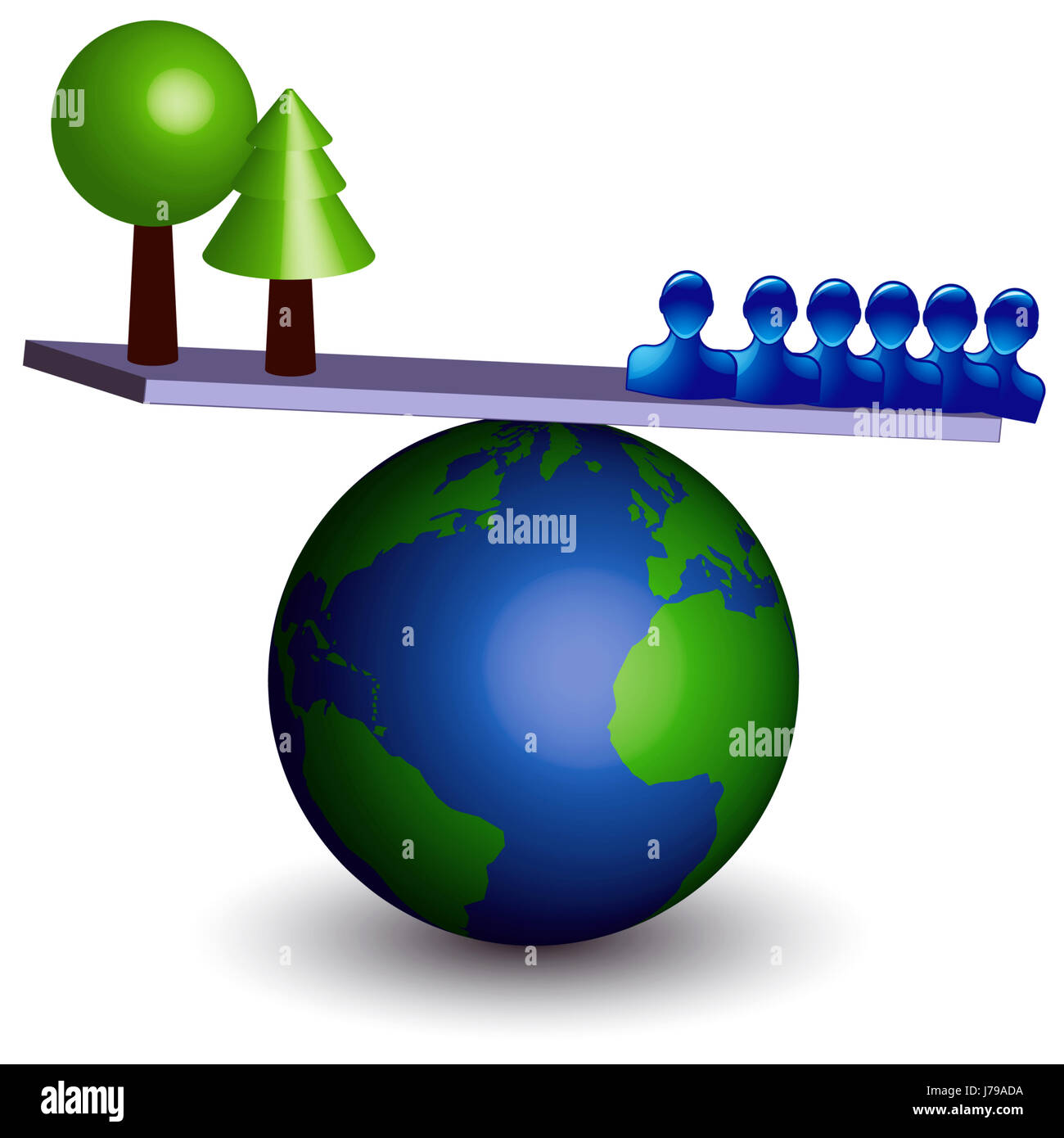 Earth balance scales Cut Out Stock Images & Pictures - Alamy
