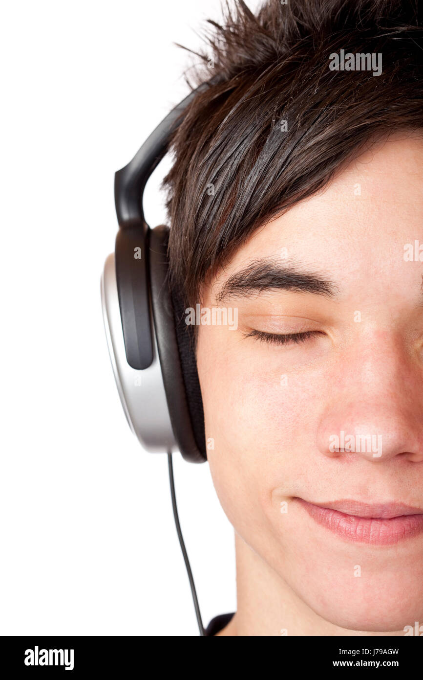 music face enjoy earphones headphones young younger enthusiasm ...