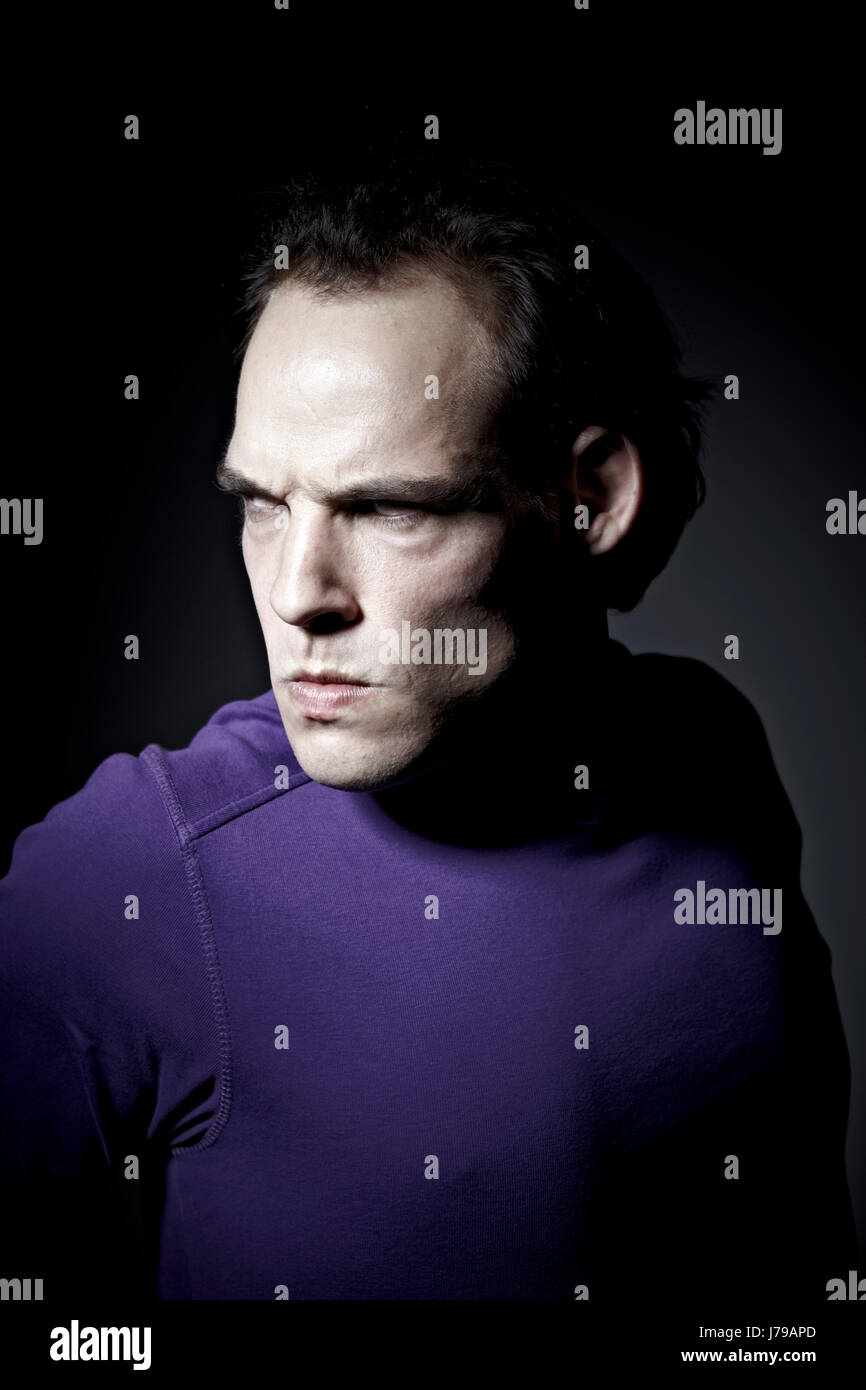 mimic art grimace expression pullover sweater photo model model man ...