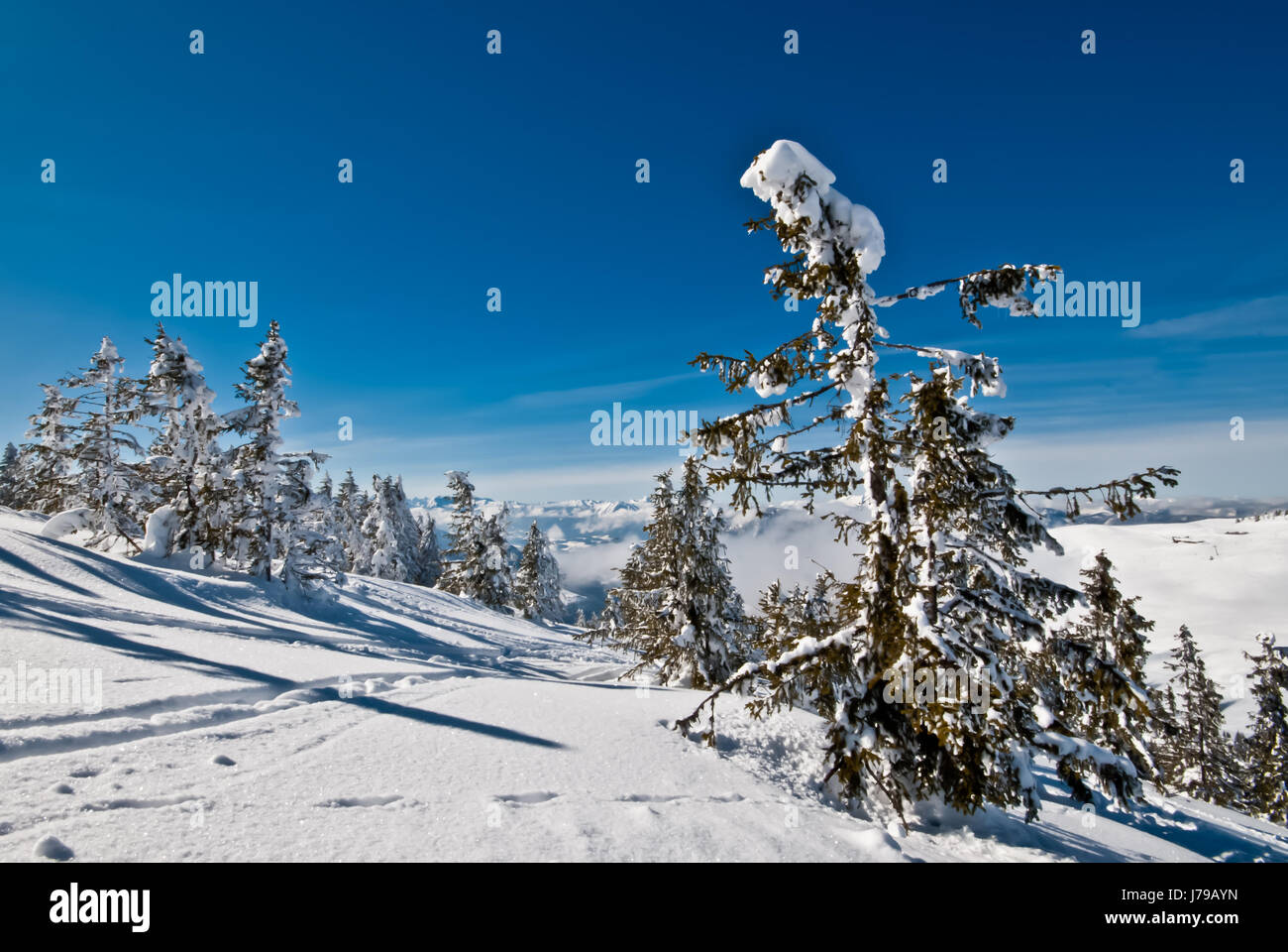 mountains winter alps sight view outlook perspective vista panorama ...