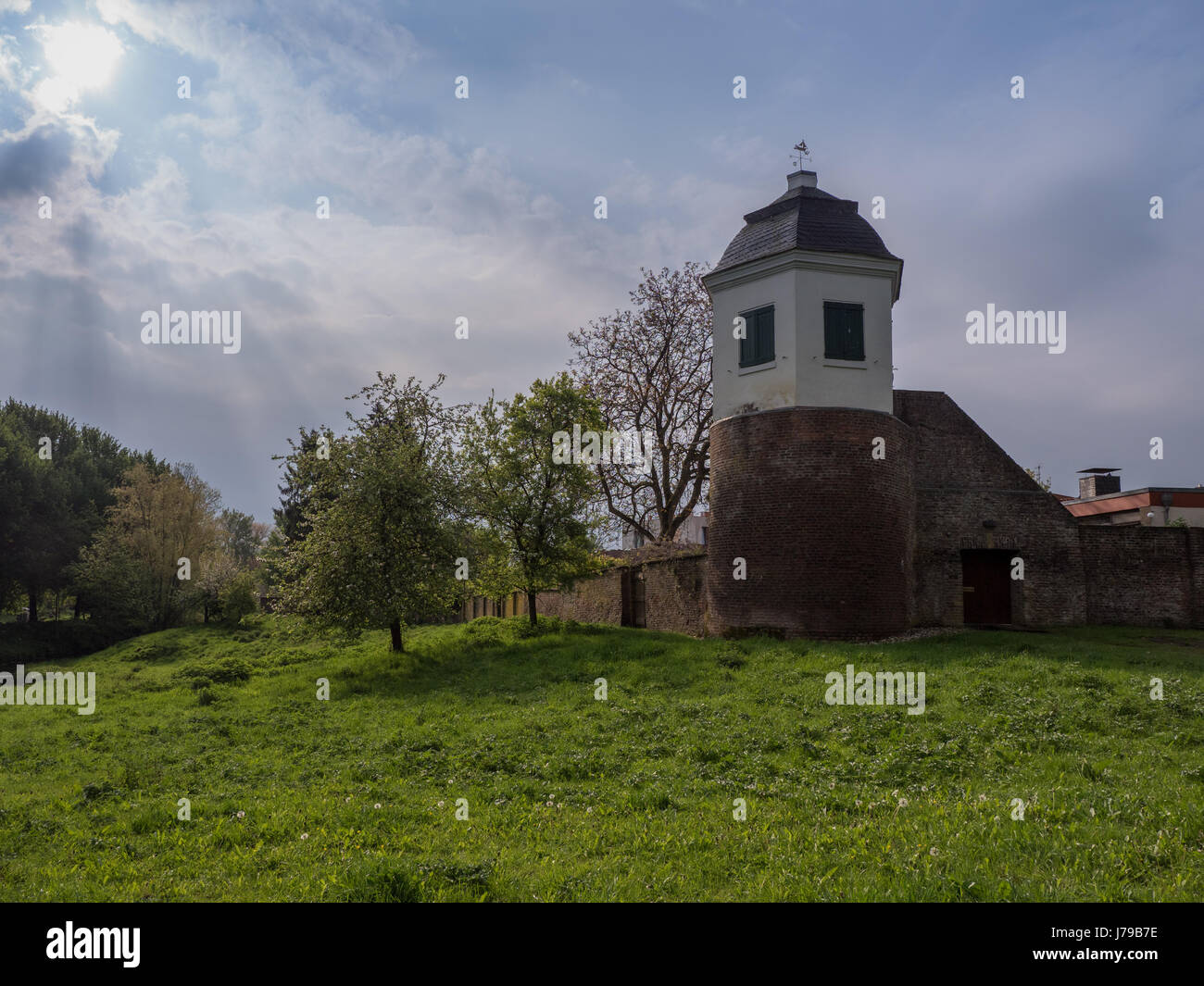 Taubenturm in Kalkar, Germany on a cloudy day in springtime Stock Photo ...