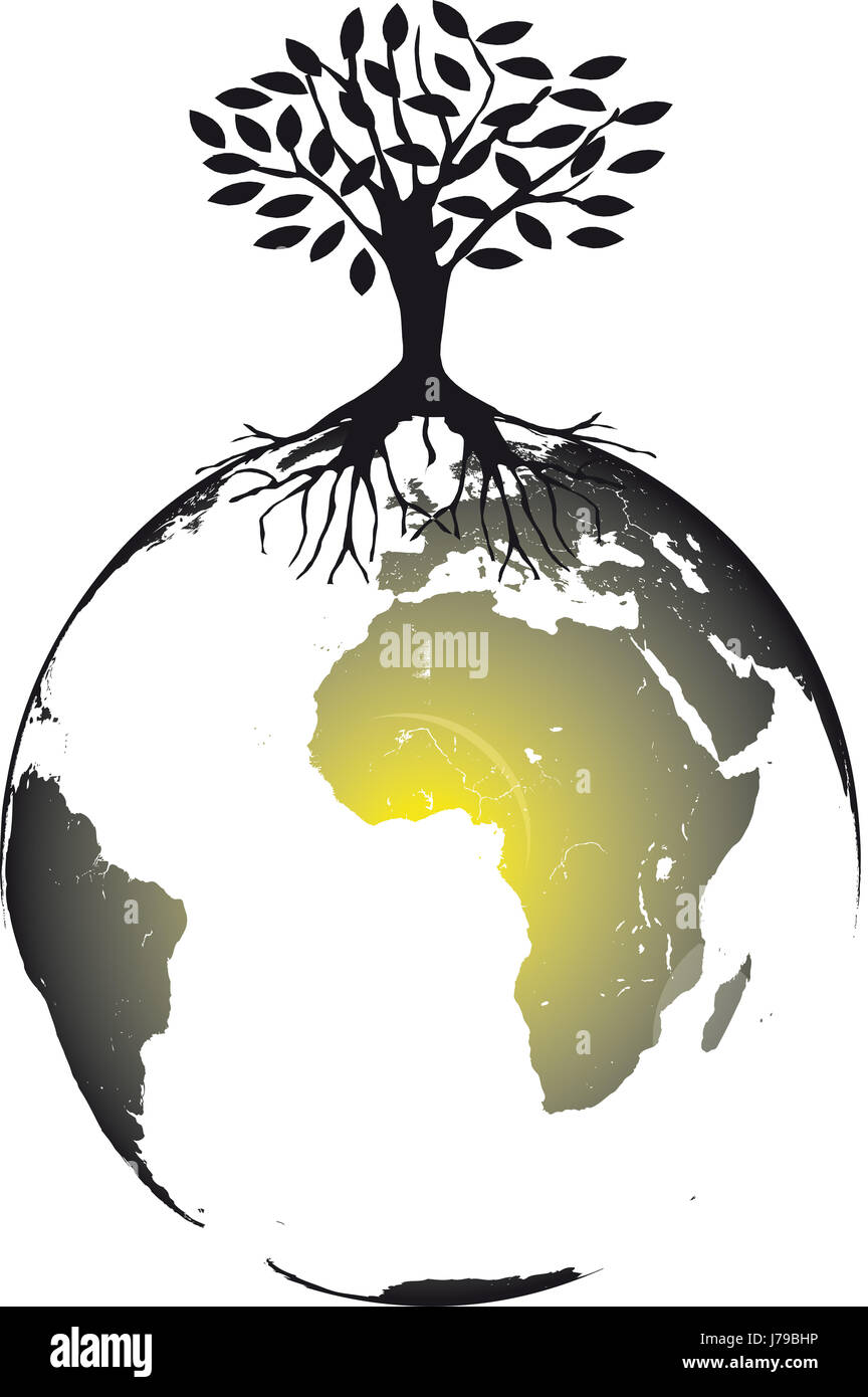 tree ecology globe planet earth world pictogram symbol pictograph trade ...