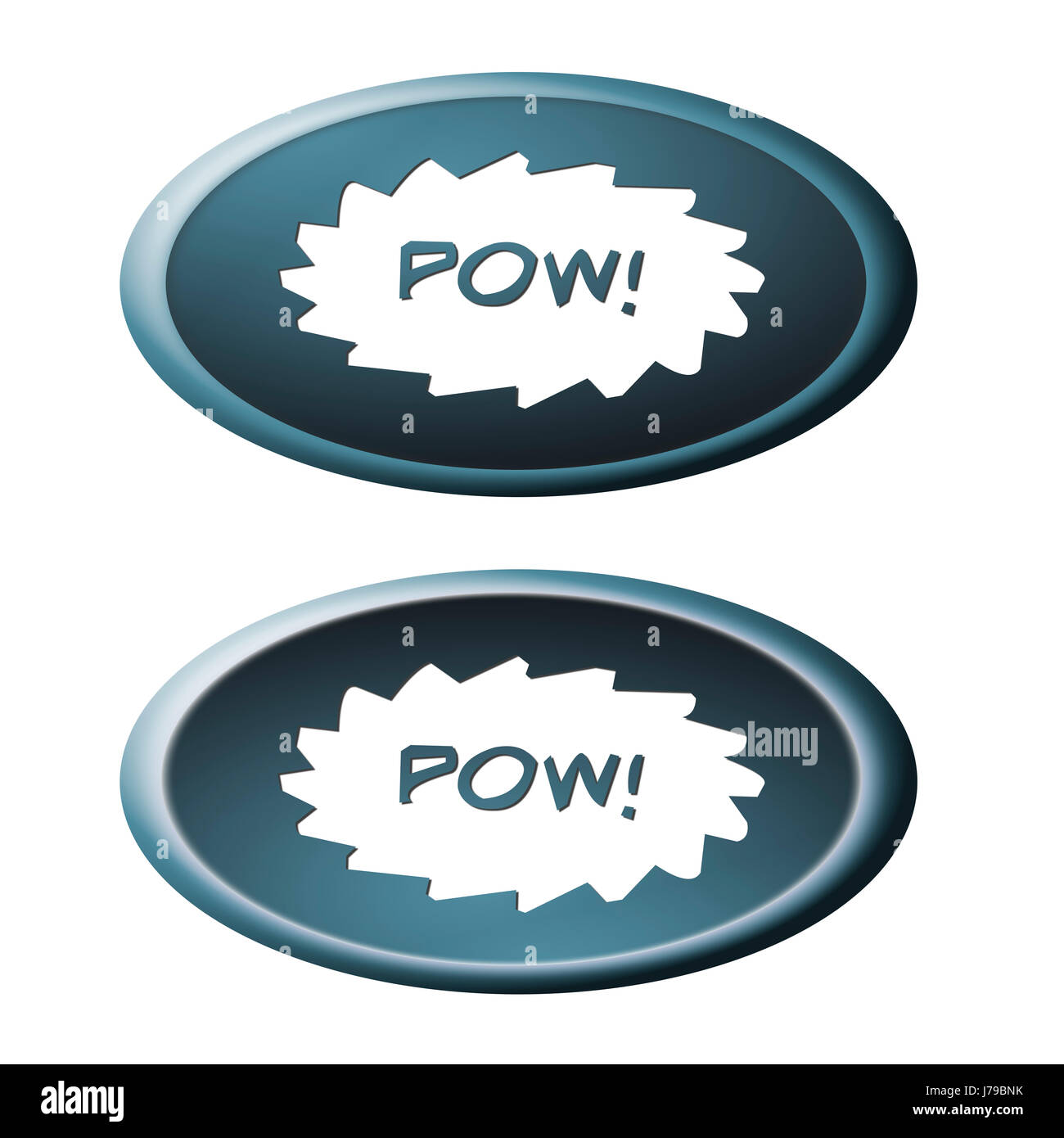 Pow button Cut Out Stock Images & Pictures - Alamy