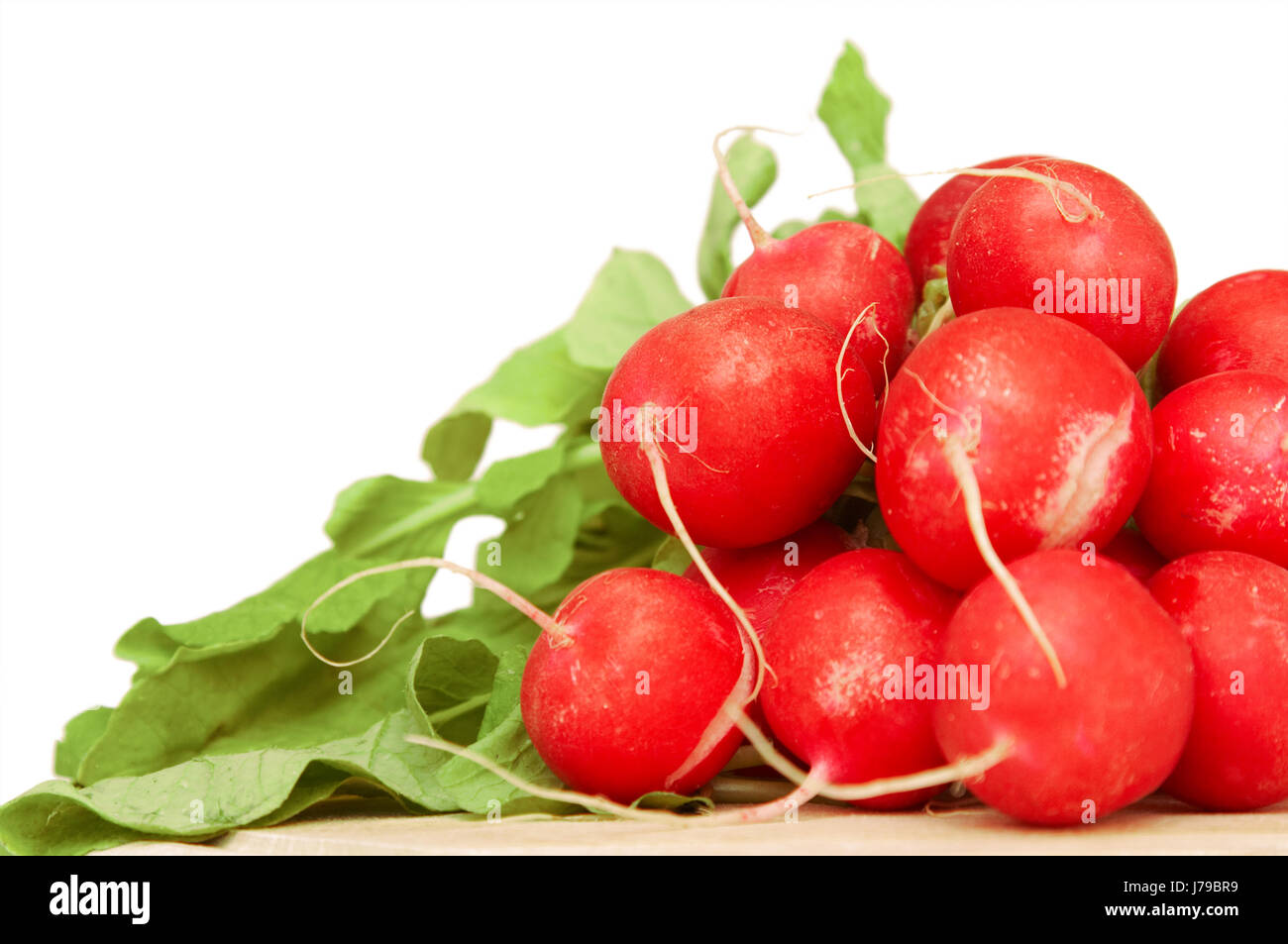 food aliment board root vegetable bunch ingredient fresh radishes close ...