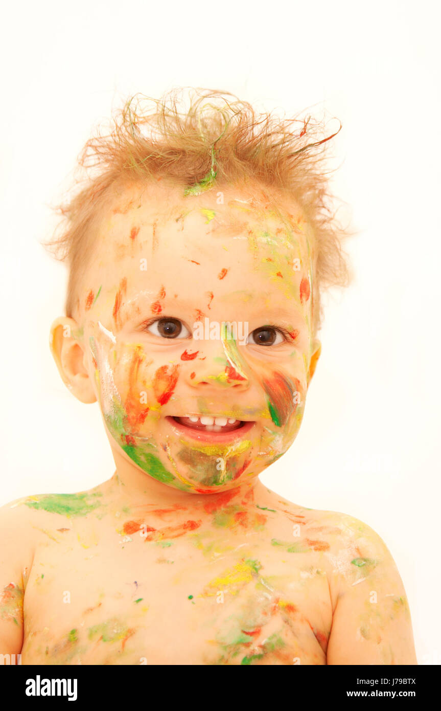 colour face small tiny little short baby paint kid childhood maddening ...