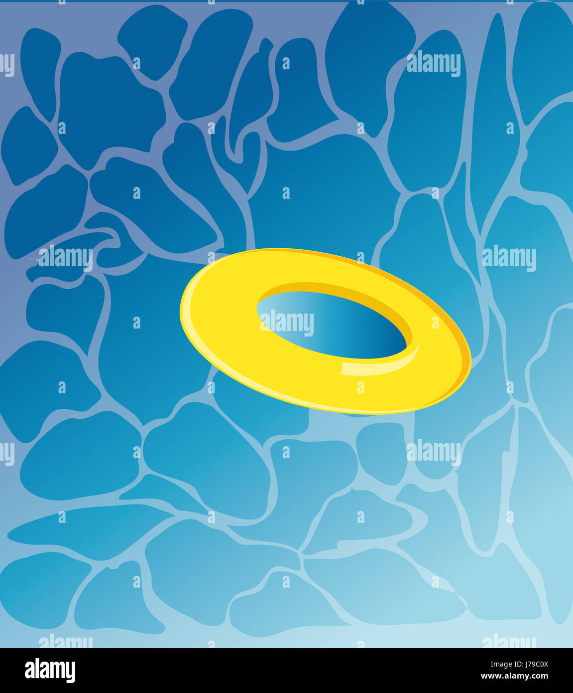summer summerly illustration buoy salt water sea ocean water yellow ...