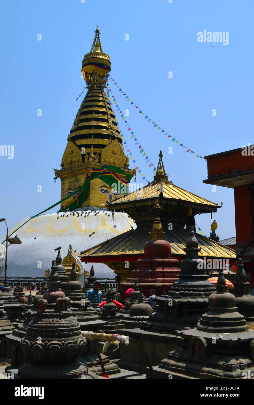 Swayambhu monkey temple kathmandu nepal hi-res stock photography and ...