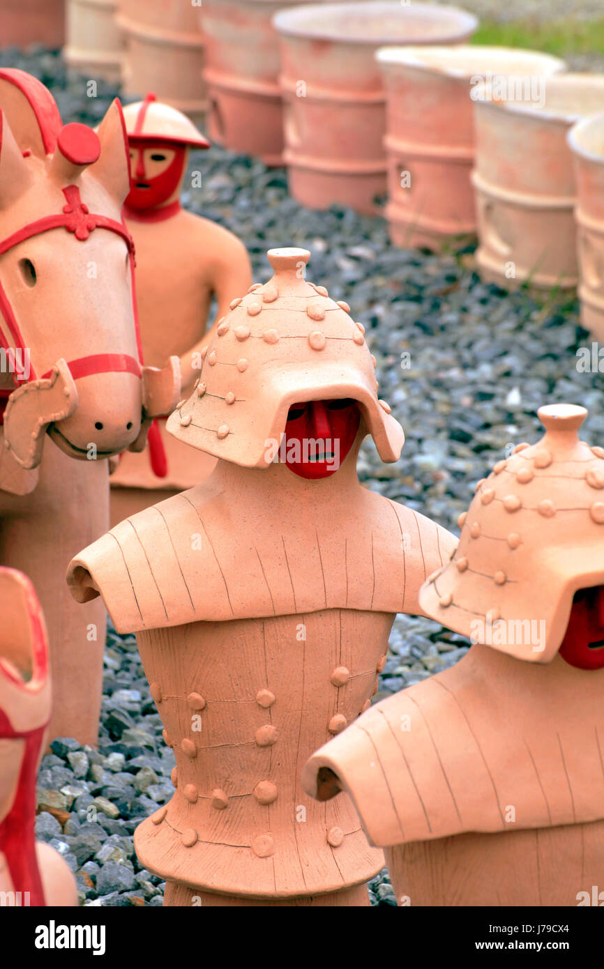 Haniwa Figures Displayed at Hachimanzuka Kofun Hodota Takasaki city ...
