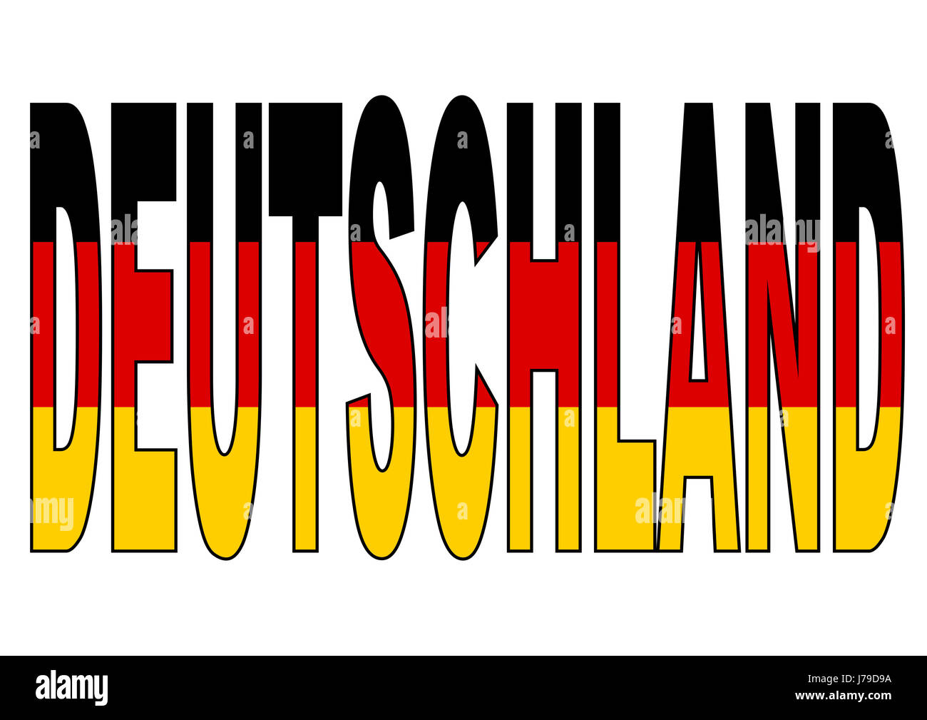 isolated illustration germany german federal republic flag text ...