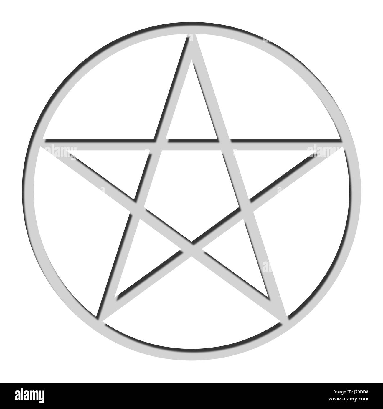 pentagram gray with shadow Stock Photo - Alamy