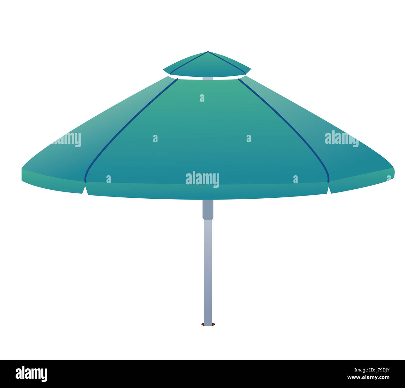umbrella blue object single isolated colour model design project ...