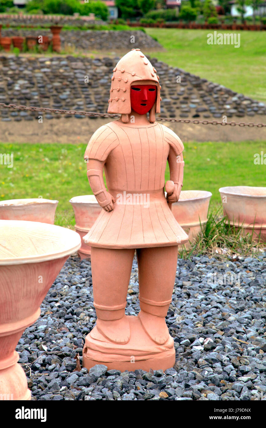 Haniwa Figures Displayed at Hachimanzuka Kofun Hodota Takasaki city ...