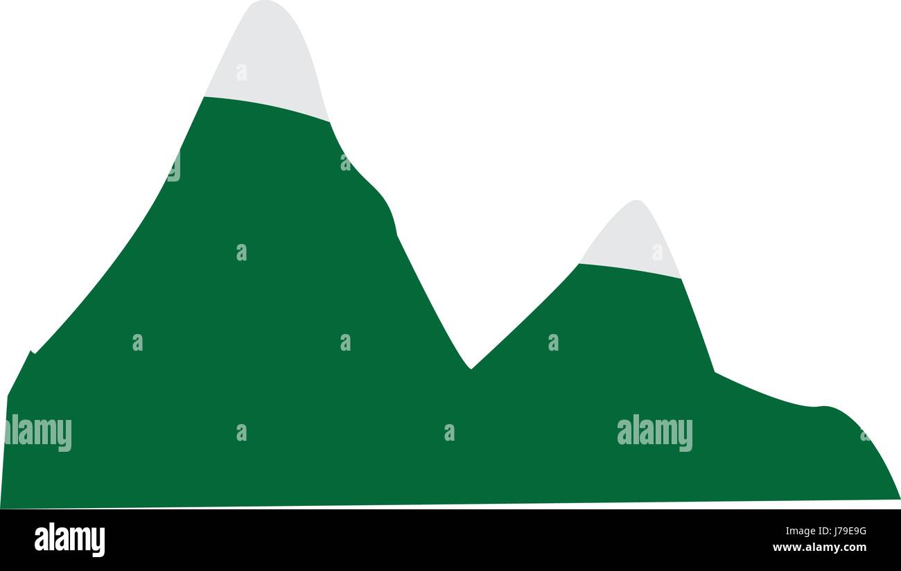 mountains landscape silhouette set. abstract high mountain border Stock ...