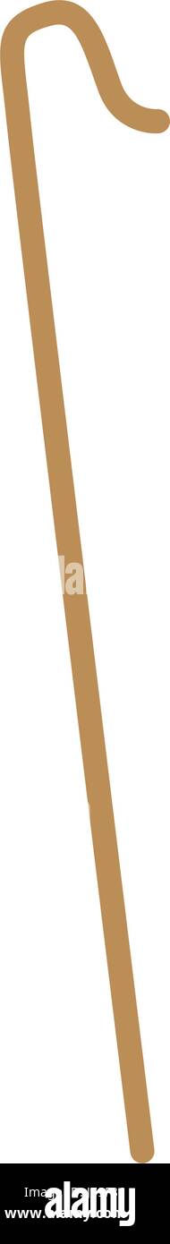 cane wooden hook tool of shepherd Stock Vector Image & Art - Alamy