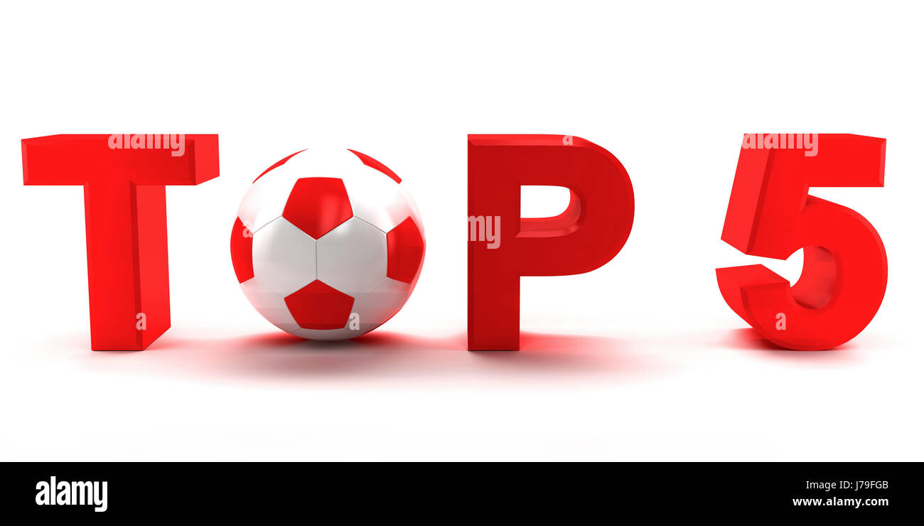 sport sports five top soccer football successful succesful isolated ...