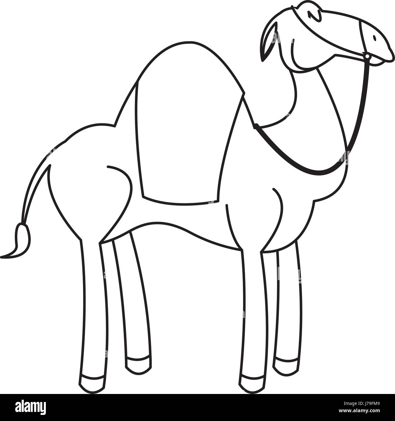 Cartoon camel Black and White Stock Photos & Images - Alamy