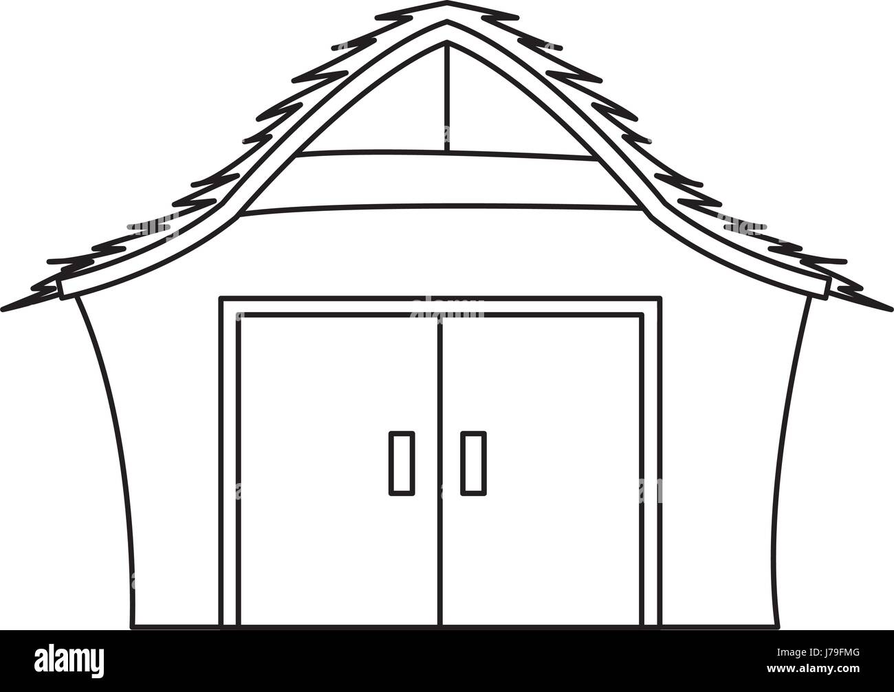 manger house wooden nativity design outline Stock Vector Image & Art ...
