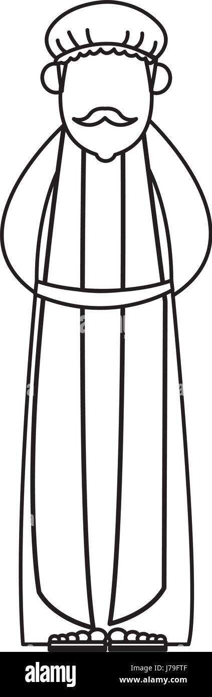 wise man cartoon epiphany tradition icon vector illustration graphic ...