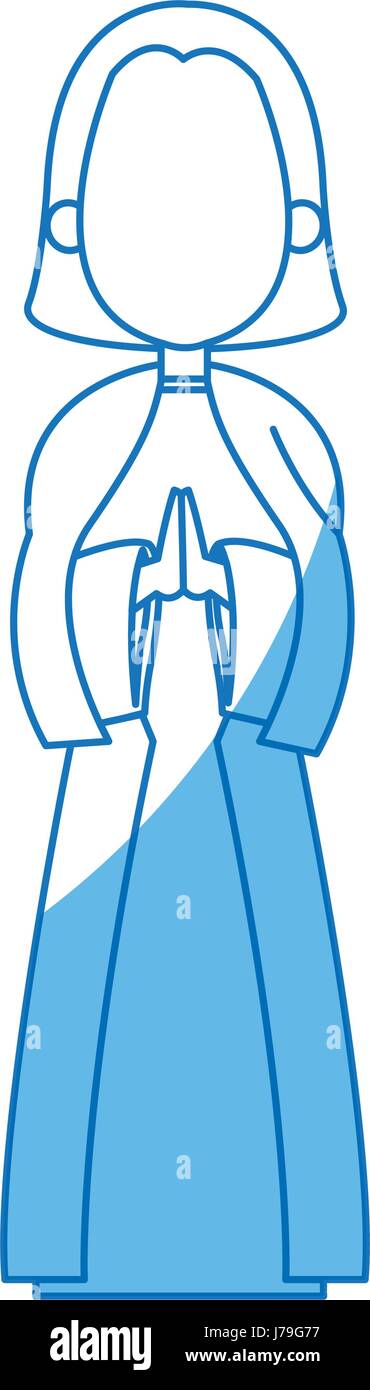 saint virgin mary holy religious image cartoon Stock Vector Image & Art ...