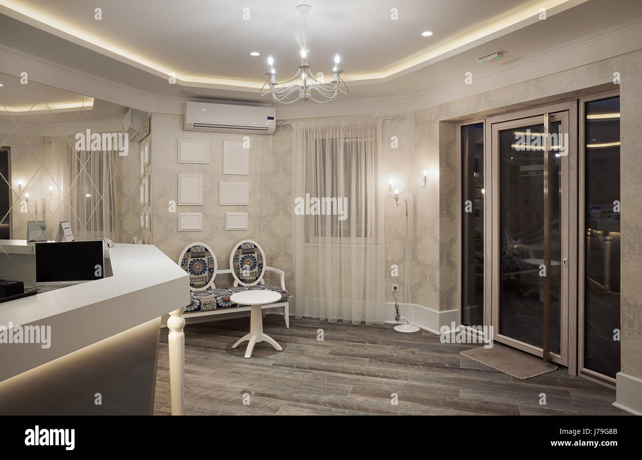 Motel reception night hi-res stock photography and images - Alamy