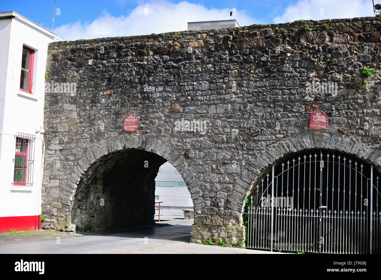 A segment of the Spanish Gate in Galway, County Galway, Ireland. The ...