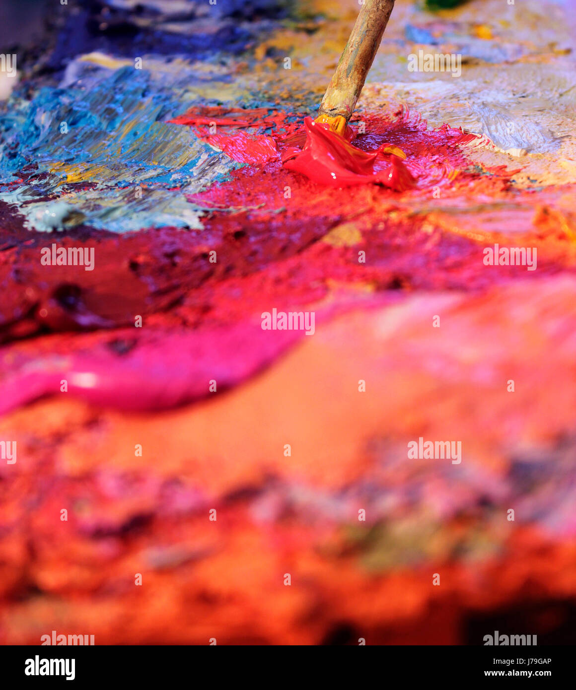 paint - mix colors Stock Photo - Alamy