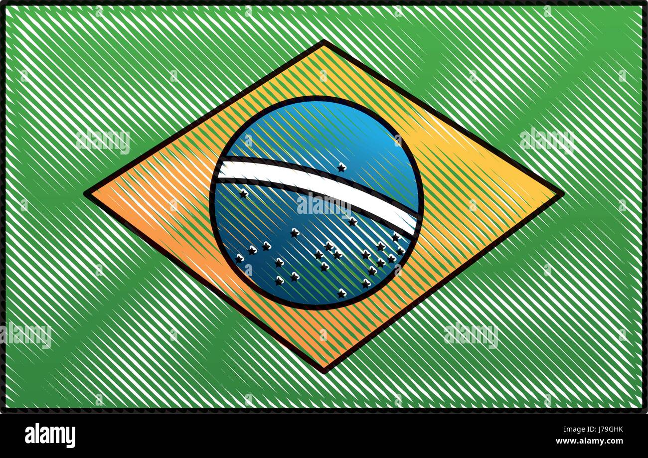 Fabric flag brazil Stock Vector Images - Alamy