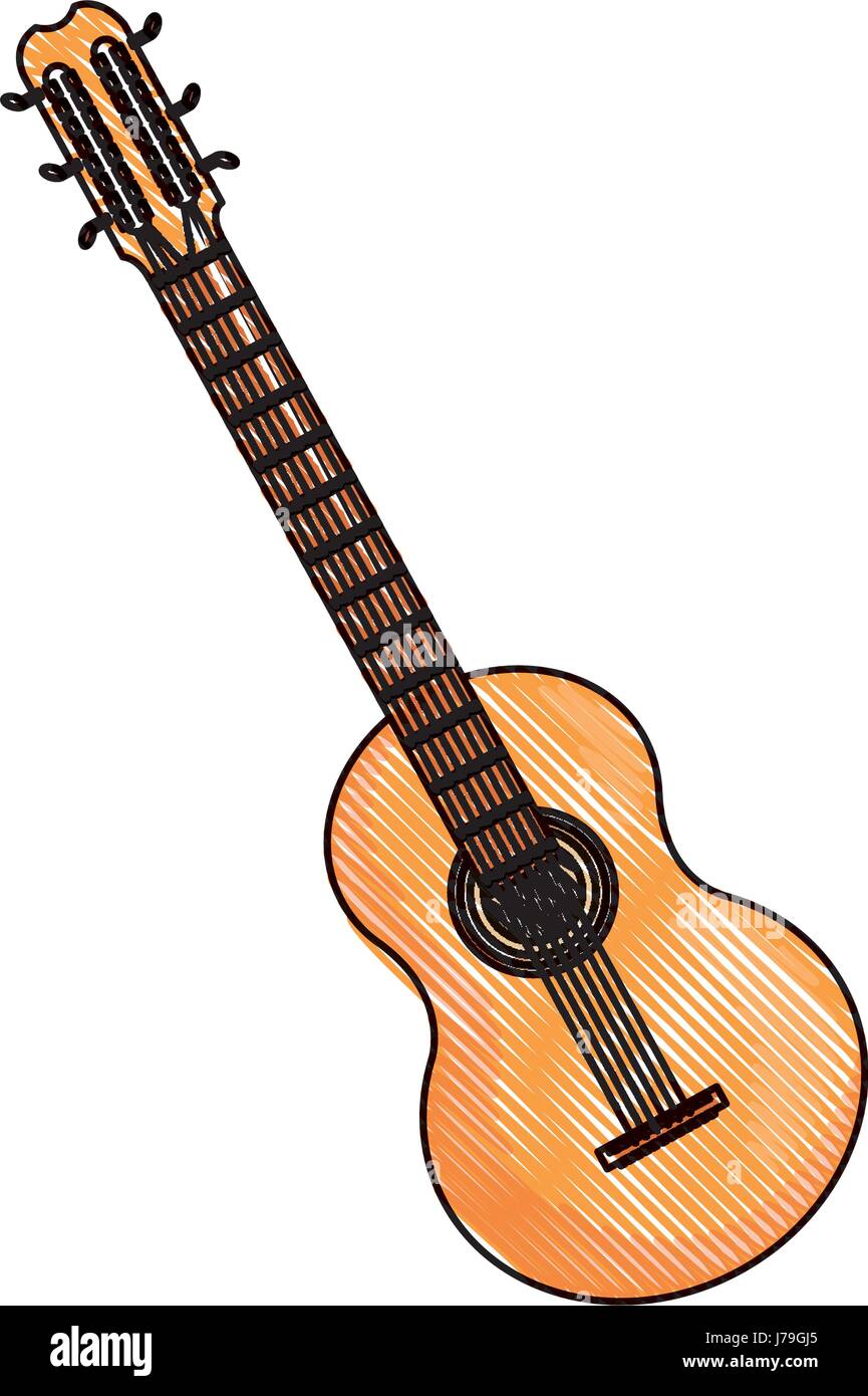 brazilian guitar music typical instrument image Stock Vector Image ...