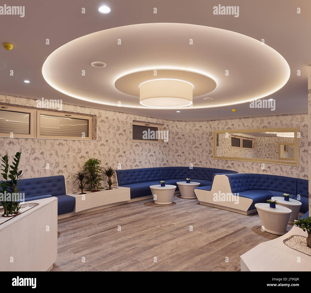 Interior of a modern and new hotel waiting room Stock Photo - Alamy