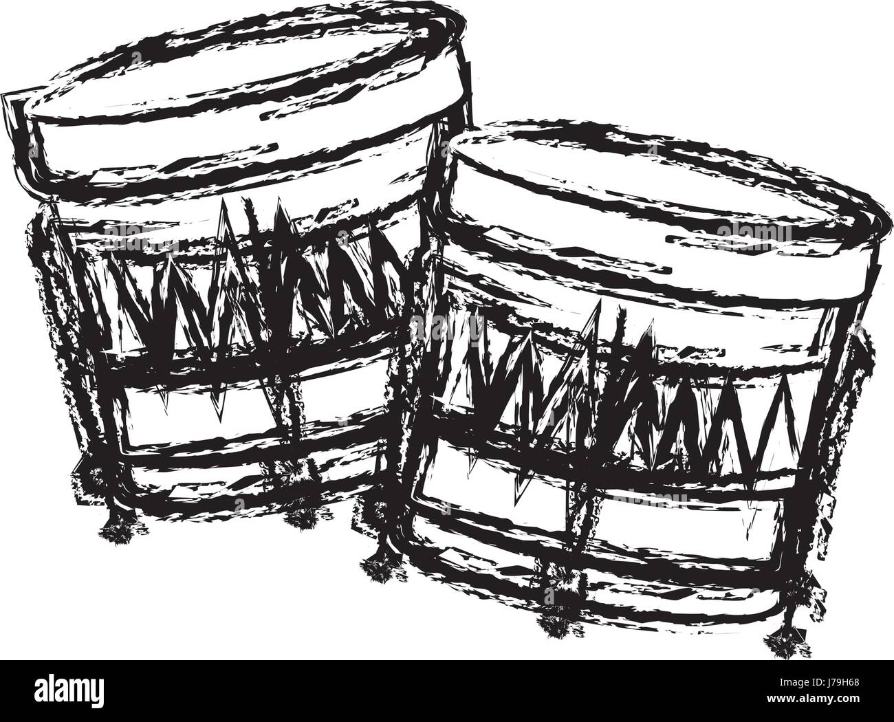 brazilian samba batucada drum instrument music Stock Vector Image & Art ...