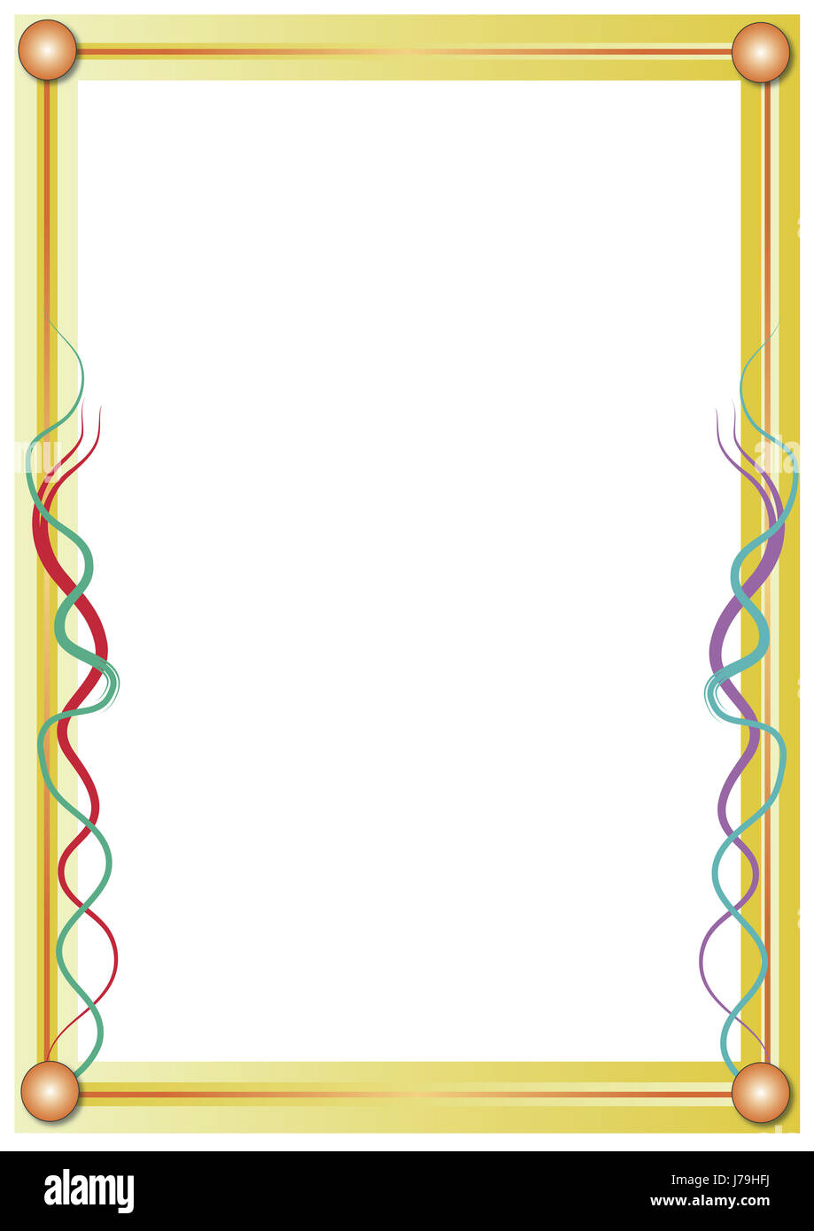 coloured buttons ribbons backdrop background gold frame framework ...