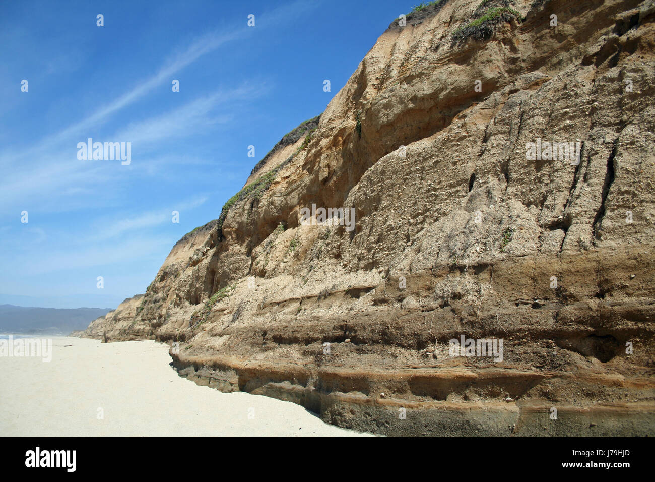 stone beach seaside the beach seashore rock firmament sky salt water ...