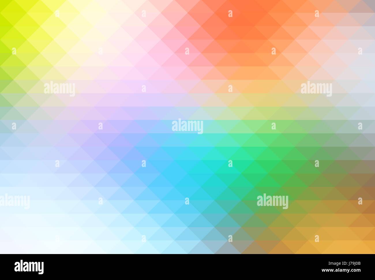 Rainbow pale colors abstract geometric background with rows of ...
