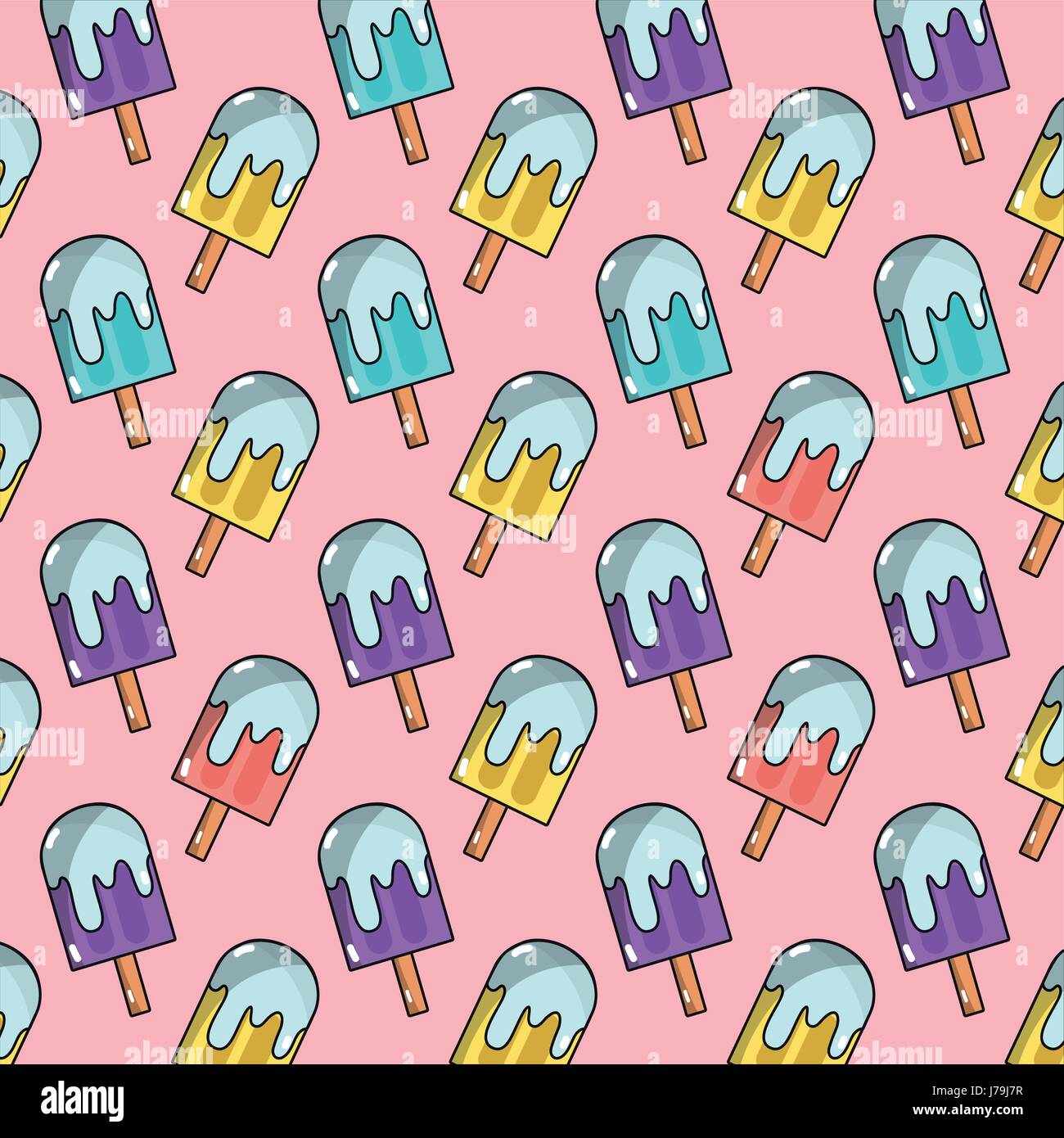 delicious and fresh ice pop background Stock Vector Image & Art - Alamy