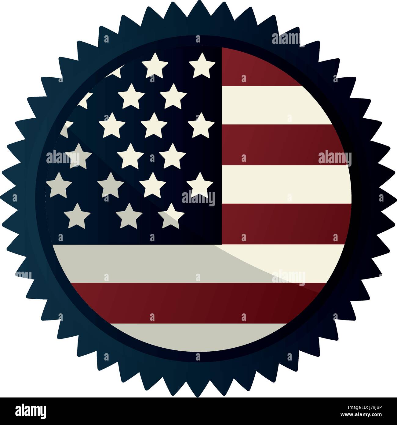 emblem with flag of usa inside Stock Vector Image & Art - Alamy