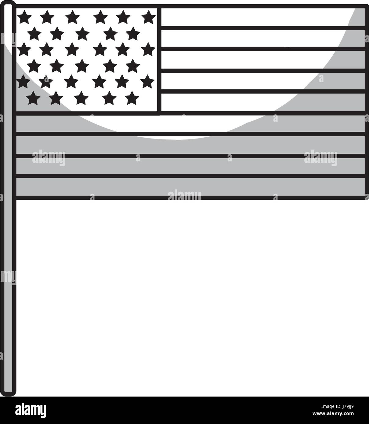 line usa flag to celebrate holiday patriotic Stock Vector Image & Art ...