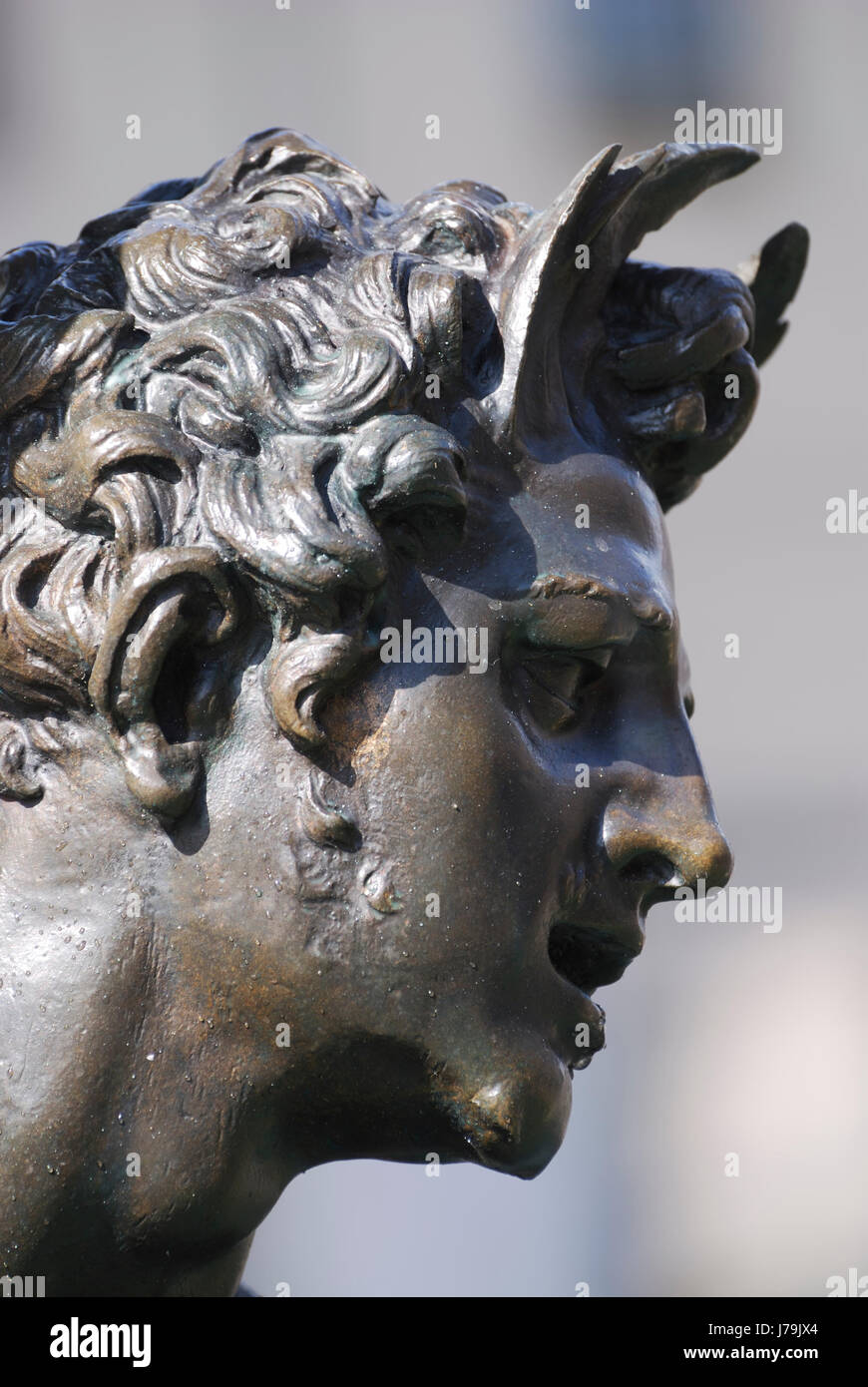 face sculpture bavaria fountain hercules water head detail monument ...