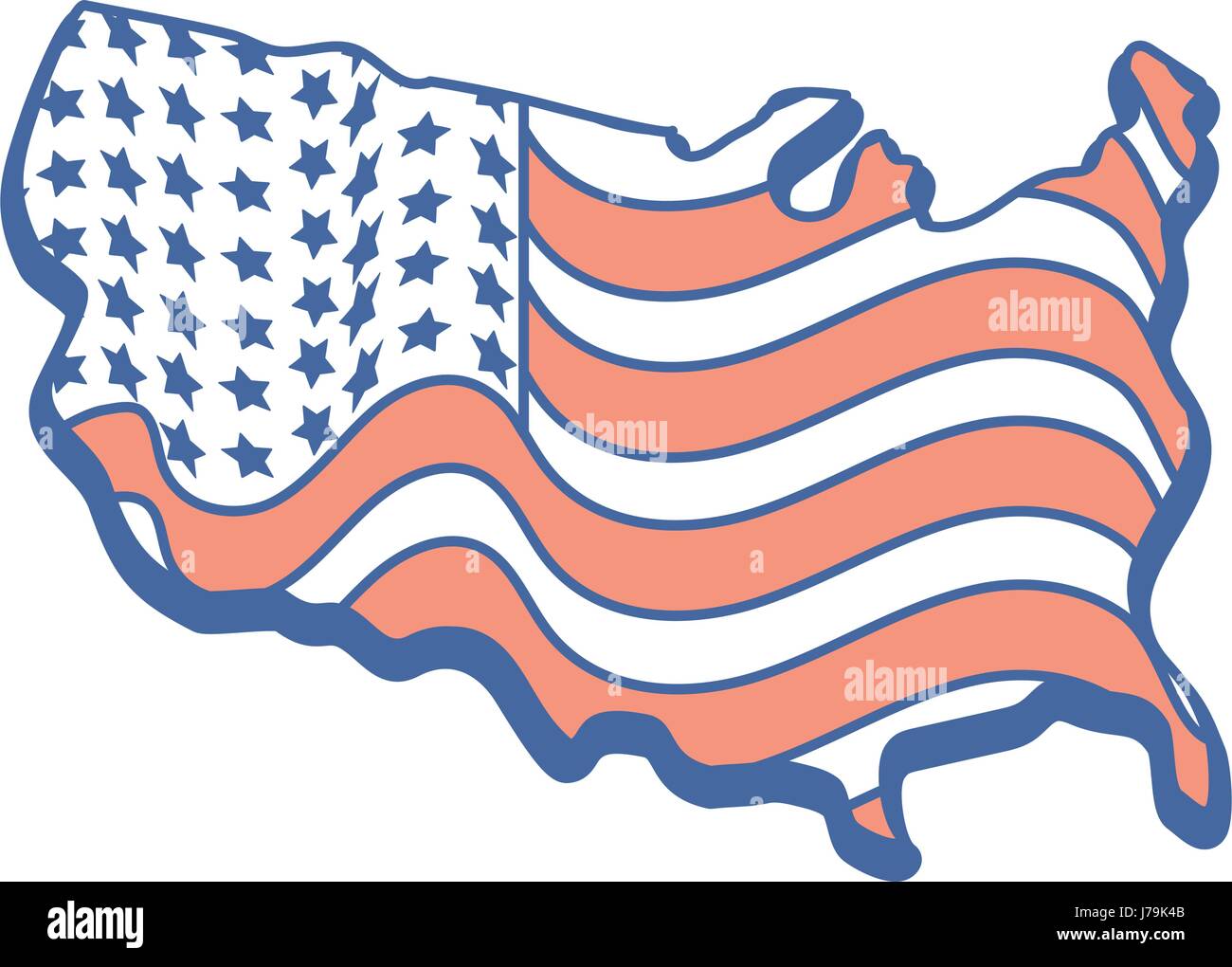 map with flag inside to celebrate patrotism Stock Vector Image & Art ...
