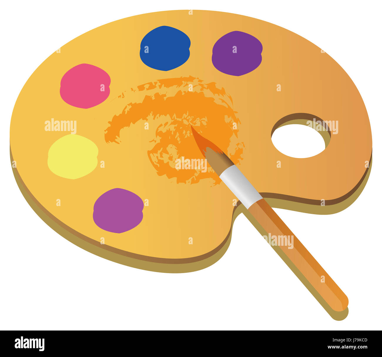 study object tools education art isolated colour portrait painting ...