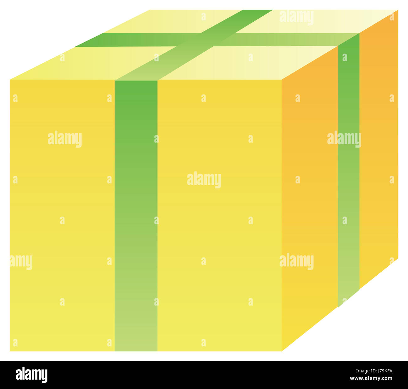 present green illustration party celebration gift package box boxes ...