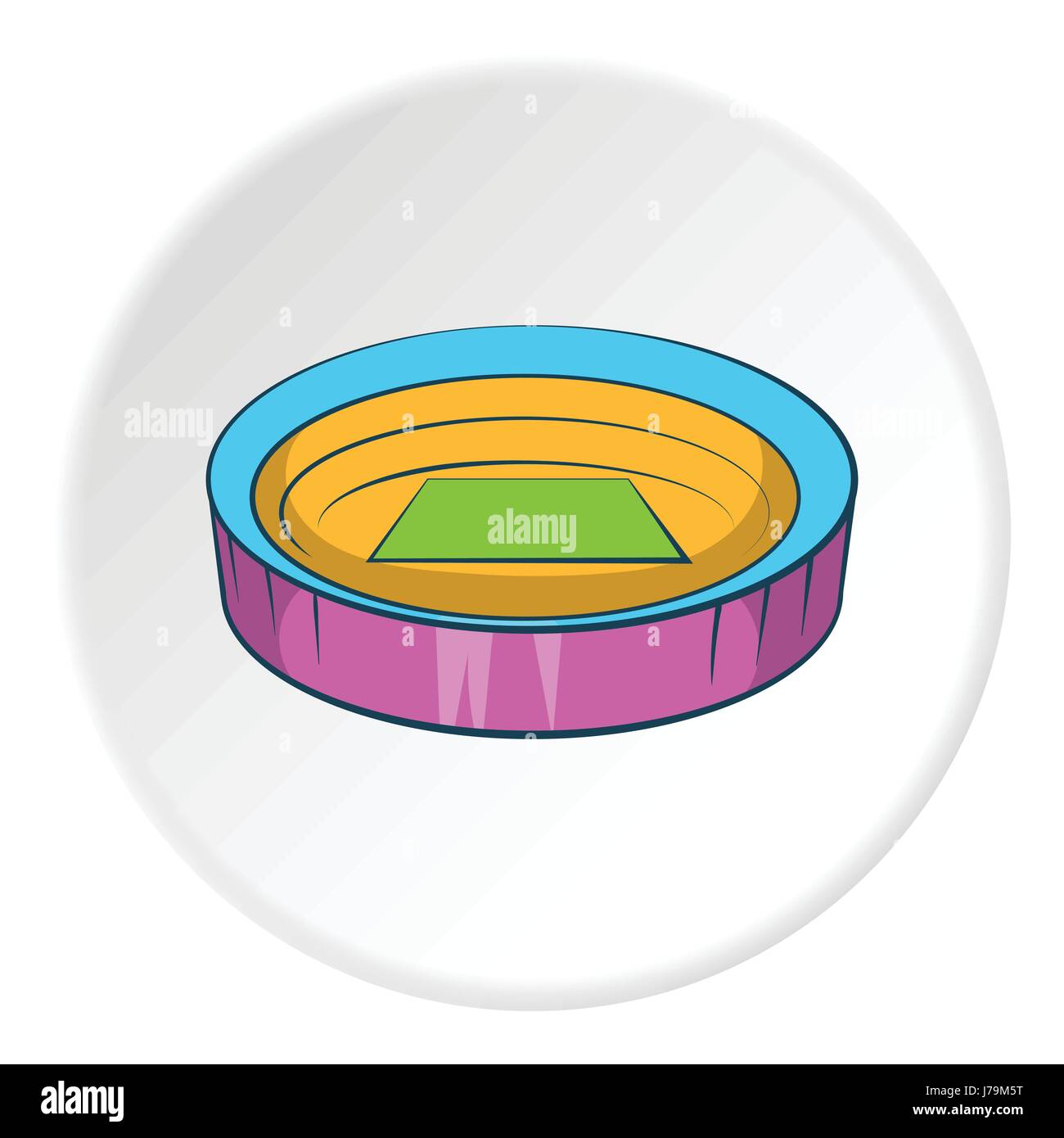 Round sports stadium cartoon icon Cut Out Stock Images & Pictures - Alamy