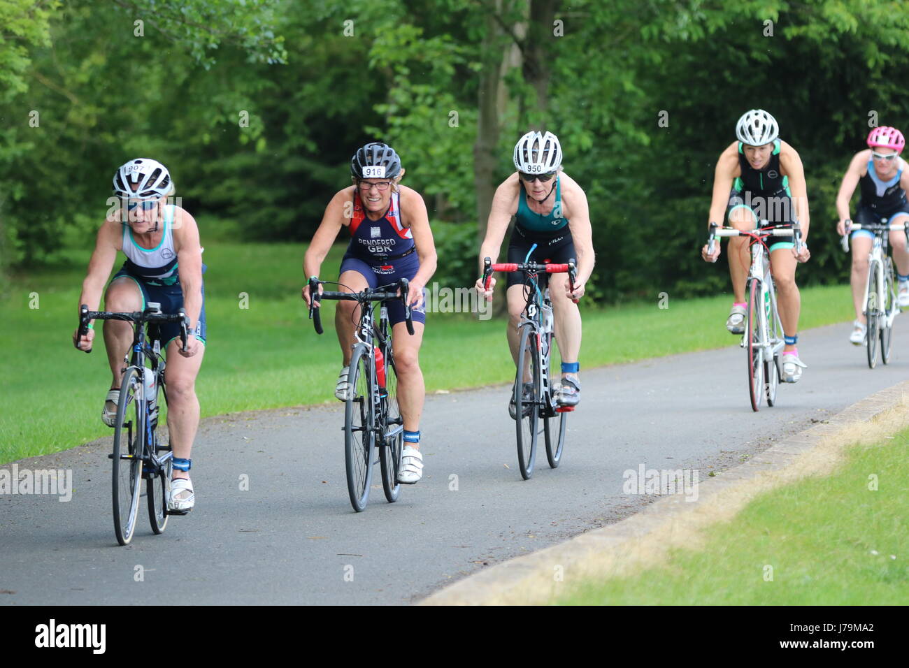 Mature female cycling hi-res stock photography and images - Alamy